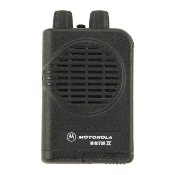 MOTOROLA MINITOR IV PROGRAMMING MANUAL Pdf Download | ManualsLib