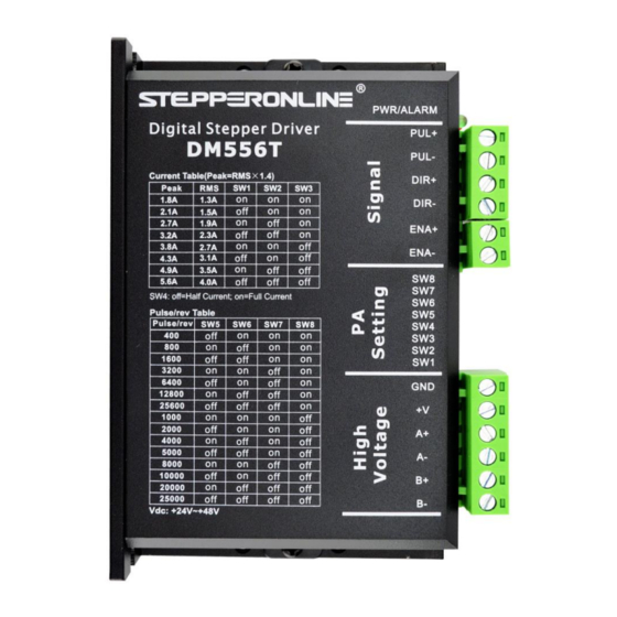 STEPPERONLINE DM556T USER MANUAL Pdf Download | ManualsLib