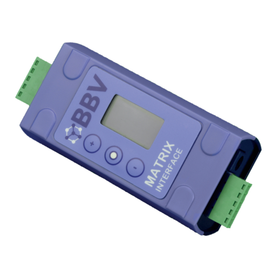 BBV -MATRIX-IF INSTALLATION MANUAL Pdf Download | ManualsLib