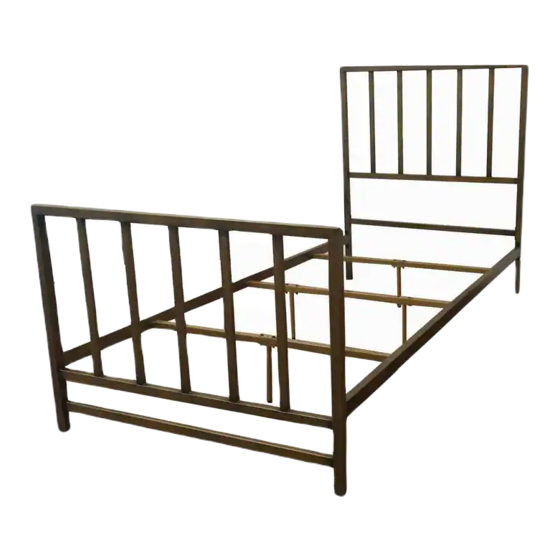 STYLEWELL BRUSHED GOLD METAL TWIN STANDARD BED USE AND CARE MANUAL Pdf ...