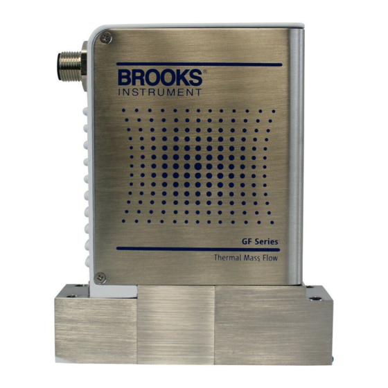 BROOKS INSTRUMENT GF100 SERIES INSTALLATION & OPERATION MANUAL Pdf ...