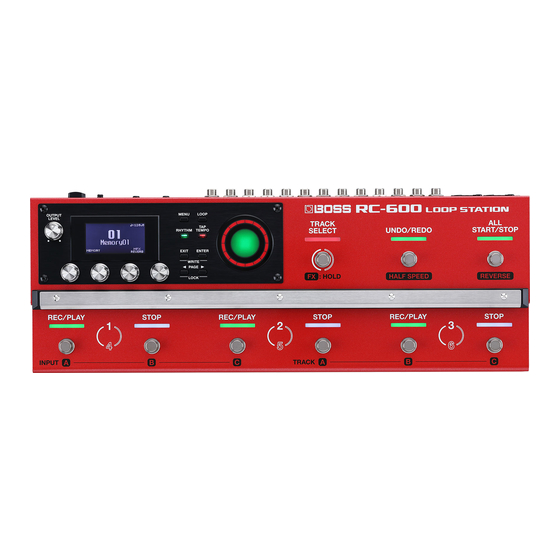 BOSS RC-600 PARAMETER MANUAL Pdf Download | ManualsLib