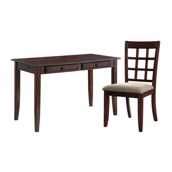 COASTER 800778 ASSEMBLY INSTRUCTION Pdf Download | ManualsLib