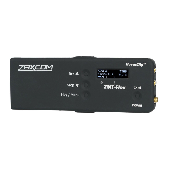 ZAXCOM ZMT-421 USER MANUAL Pdf Download | ManualsLib