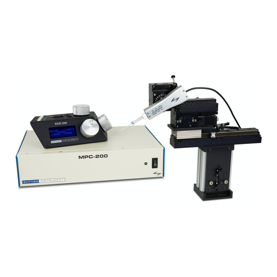 SUTTER INSTRUMENT MPC-365 SERIES OPERATION MANUAL Pdf Download | ManualsLib