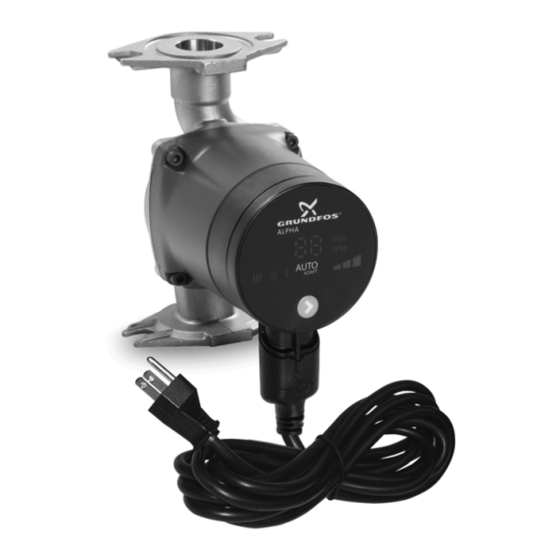 GRUNDFOS ALPHA INSTALLATION AND OPERATING INSTRUCTIONS MANUAL Pdf Download | ManualsLib