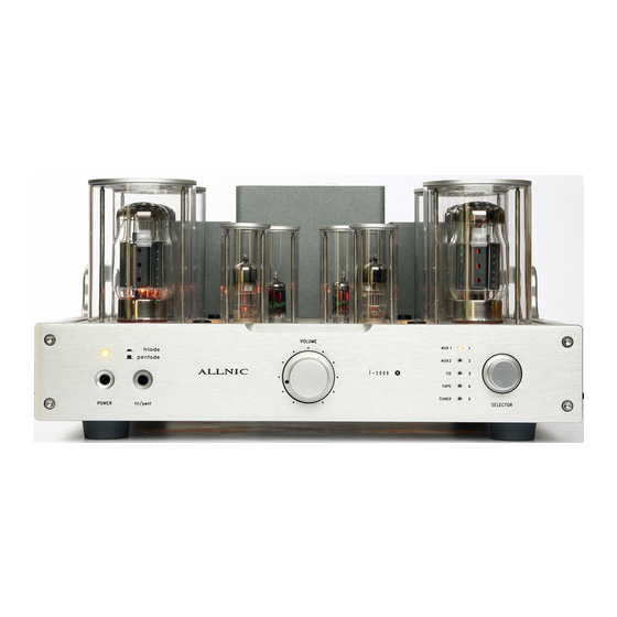 ALLNIC AUDIO T-2000 OWNER'S MANUAL Pdf Download | ManualsLib