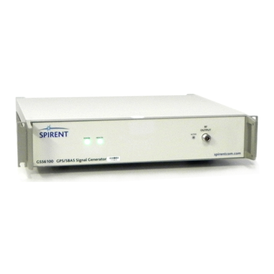 SPIRENT GSS6100 USER MANUAL Pdf Download | ManualsLib