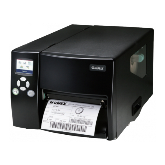 GODEX EZ6000I SERIES USER MANUAL Pdf Download | ManualsLib