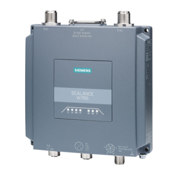 SIEMENS SCALANCE W700 802.11AX REFERENCE MANUAL Pdf Download | ManualsLib