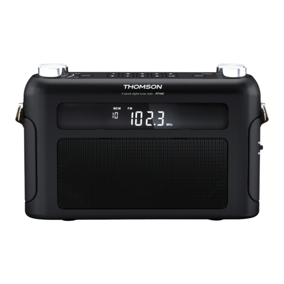 THOMSON RT440 OPERATING INSTRUCTIONS MANUAL Pdf Download | ManualsLib