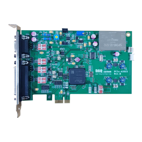 DAQ SYSTEM PCIE-AIO15 USER MANUAL Pdf Download | ManualsLib