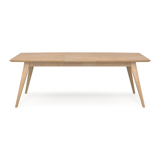 BROSA HANS 215CM DINING TABLE ASSEMBLY MANUAL Pdf Download | ManualsLib