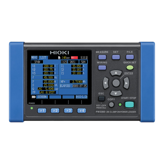 HIOKI PW3360-30 INSTRUCTION MANUAL Pdf Download | ManualsLib