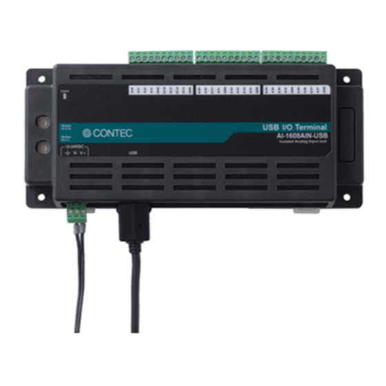 CONTEC AI-1608VIN-USB REFERENCE MANUAL Pdf Download | ManualsLib