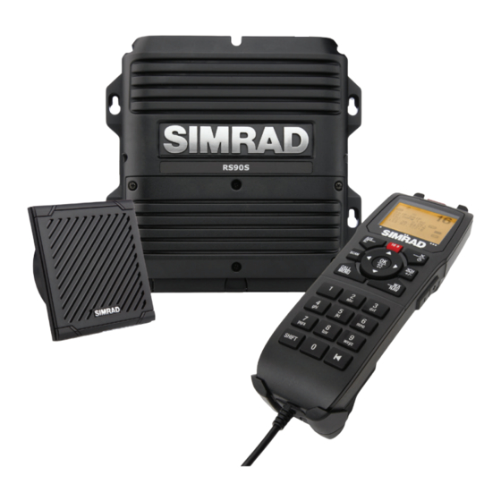 SIMRAD RS90S QUICK START MANUAL Pdf Download | ManualsLib