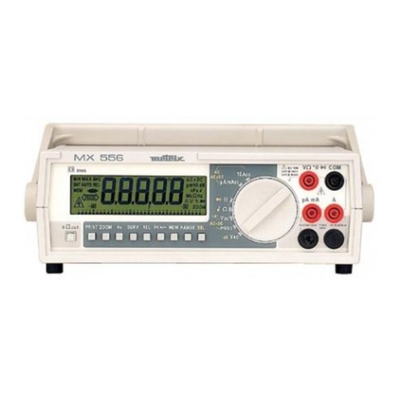 METRIX MX 556 OPERATING INSTRUCTIONS MANUAL Pdf Download | ManualsLib