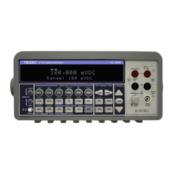 TEXIO DL-2060 INSTRUCTION MANUAL Pdf Download | ManualsLib