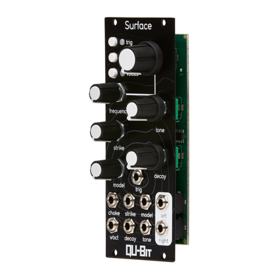 QU-BIT ELECTRONIX SURFACE QUICK START MANUAL Pdf Download | ManualsLib