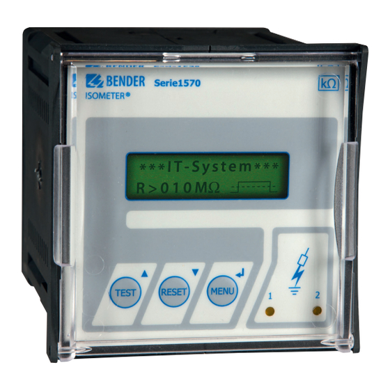 BENDER ISOMETER IR1575H MANUAL Pdf Download | ManualsLib