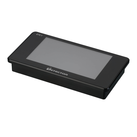 DETECTOR ETC1 PROGRAMMING MANUAL Pdf Download | ManualsLib