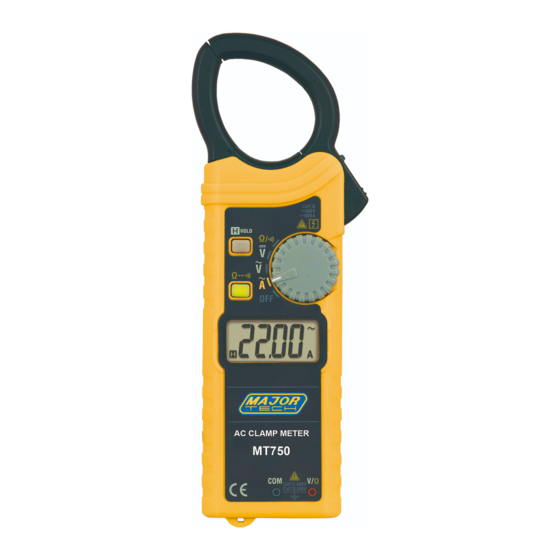 MAJOR MT750 INSTRUCTION MANUAL Pdf Download | ManualsLib