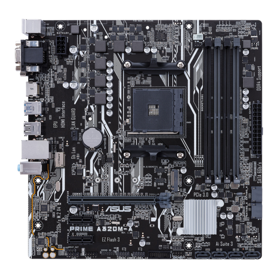 ASUS PRIME A320M-A QUICK START MANUAL Pdf Download | ManualsLib