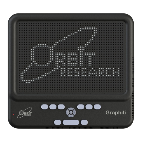 ORBIT RESEARCH GRAPHITI USER MANUAL Pdf Download | ManualsLib