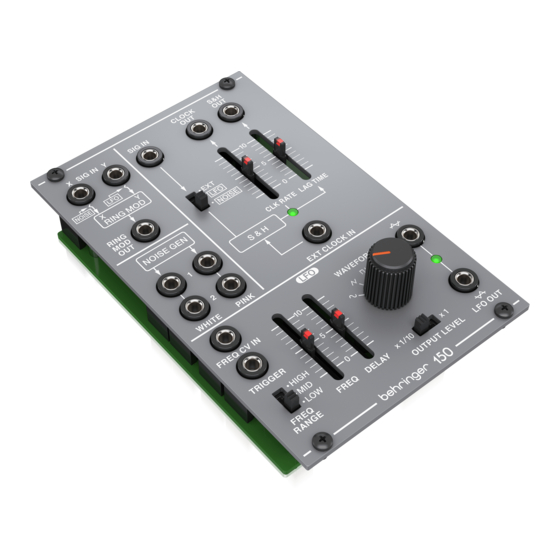 BEHRINGER 150 RING MOD QUICK START MANUAL Pdf Download | ManualsLib