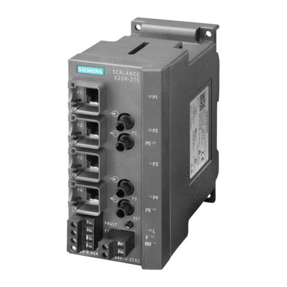 SIEMENS SIMATIC NET SCALANCE X-200 OPERATING INSTRUCTIONS MANUAL Pdf ...