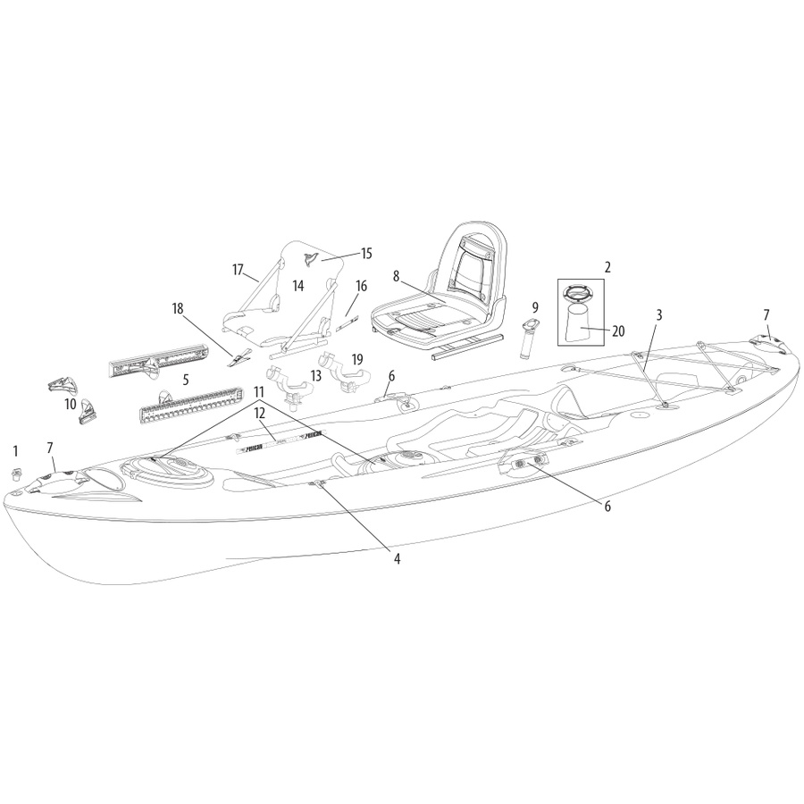 How to Repair Pelican Sentinel 100XR Kayak Components | ManualsLib