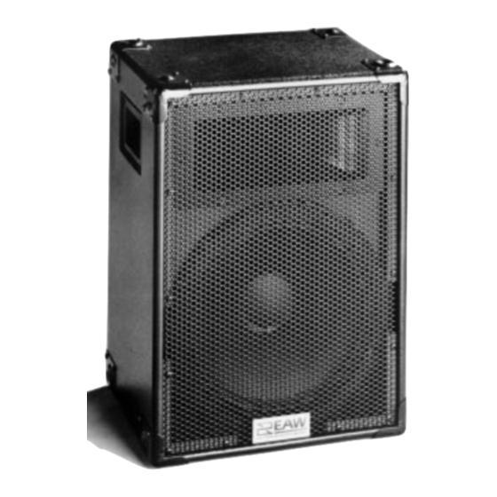 EAW FR122 SPEAKER SYSTEM SPECIFICATIONS | ManualsLib