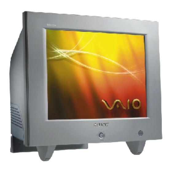 SONY FLAT TRINITRON HMD-A400/L MONITOR SPECIFICATIONS | ManualsLib