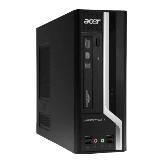 ACER VERITON X275 DESKTOP SPECIFICATIONS | ManualsLib