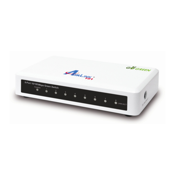 AIRLINK101 ASW308 SWITCH QUICK INSTALLATION MANUAL | ManualsLib