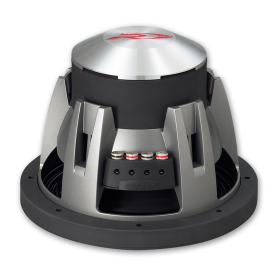 ALPINE SWS-1022D SUBWOOFER APPLICATION MANUAL | ManualsLib