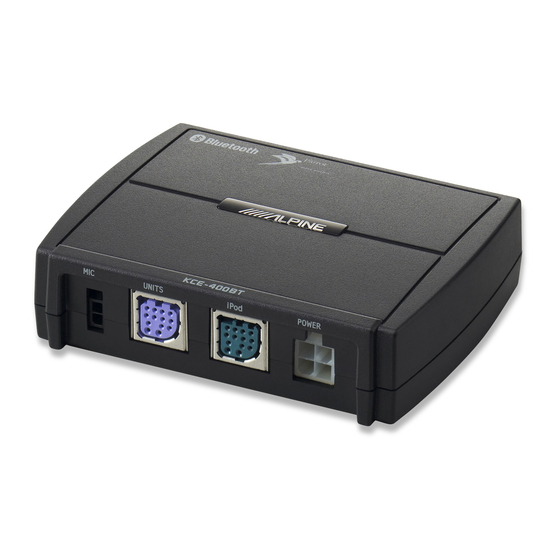 ALPINE KCE-350BT ADAPTER OWNER'S MANUAL | ManualsLib