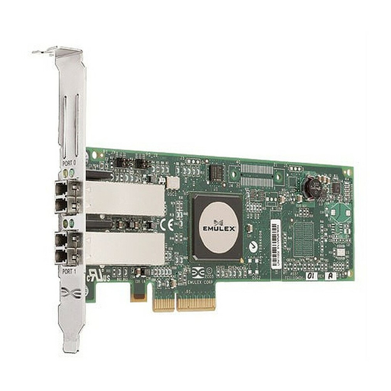 EMULEX LPE11002 HBA ADAPTER INSTALLATION MANUAL | ManualsLib