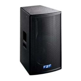 FBT PSR 212 SPEAKER SPECIFICATIONS | ManualsLib