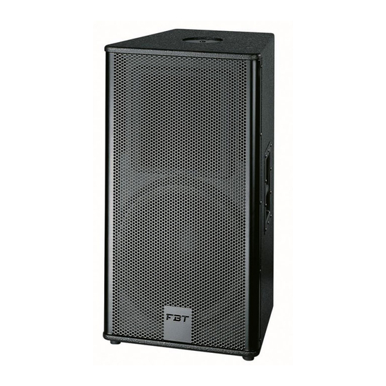 FBT VERVE 215 SPEAKER SPECIFICATIONS | ManualsLib