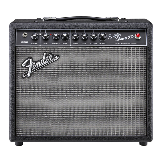 FENDER SUPER CHAMP-XD AMPLIFIER SERVICE DIAGRAM | ManualsLib