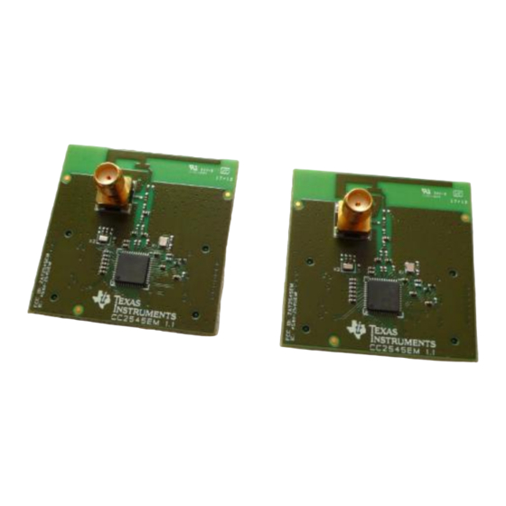 TEXAS INSTRUMENTS CC2545EMK QUICK START MANUAL Pdf Download | ManualsLib