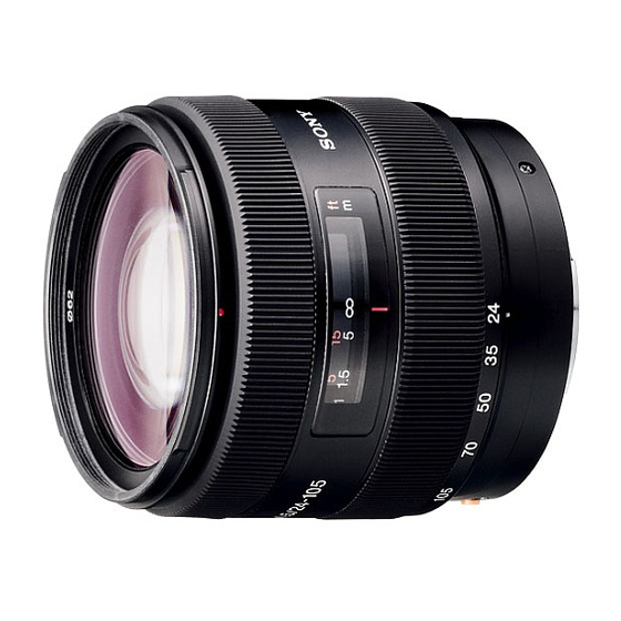 SONY 24-105MM F3.5-4.5 OPERATING INSTRUCTIONS Pdf Download | ManualsLib
