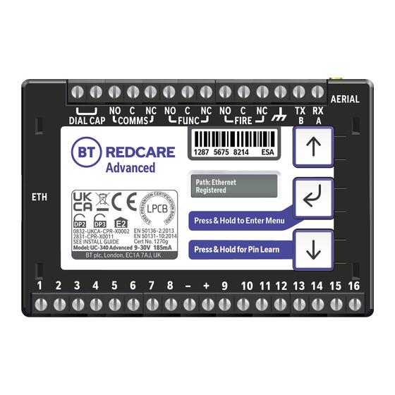 BT REDCARE ADVANCED INSTALLATION MANUAL Pdf Download | ManualsLib