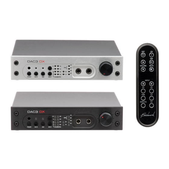 BENCHMARK DAC3 DX INSTRUCTION MANUAL Pdf Download | ManualsLib