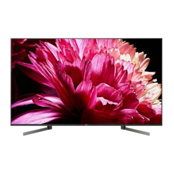 SONY BRAVIA XBR-75X957G SETUP MANUAL Pdf Download | ManualsLib