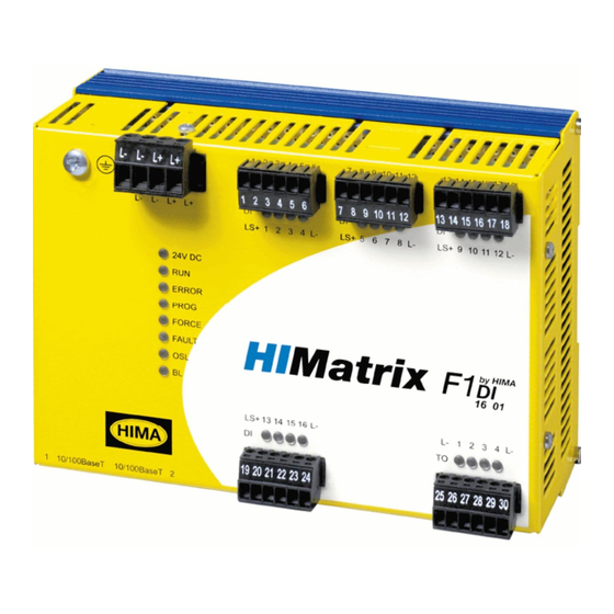 HIMA HIMATRIX F1 DI 16 01 MANUAL Pdf Download | ManualsLib