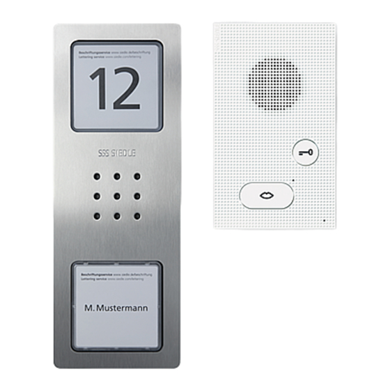 SSS SIEDLE SIEDLE BASIC SERIES PRODUCT INFORMATION Pdf Download ...