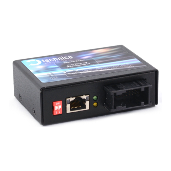 TECHNICA ENGINEERING 100BASE-T1 MEDIACONVERTER NXP USER MANUAL Pdf ...