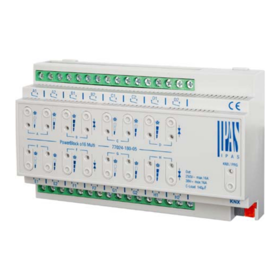 IPAS POWERBLOCK O16 MULTI OPERATING AND MOUNTING INSTRUCTIONS Pdf Download | ManualsLib